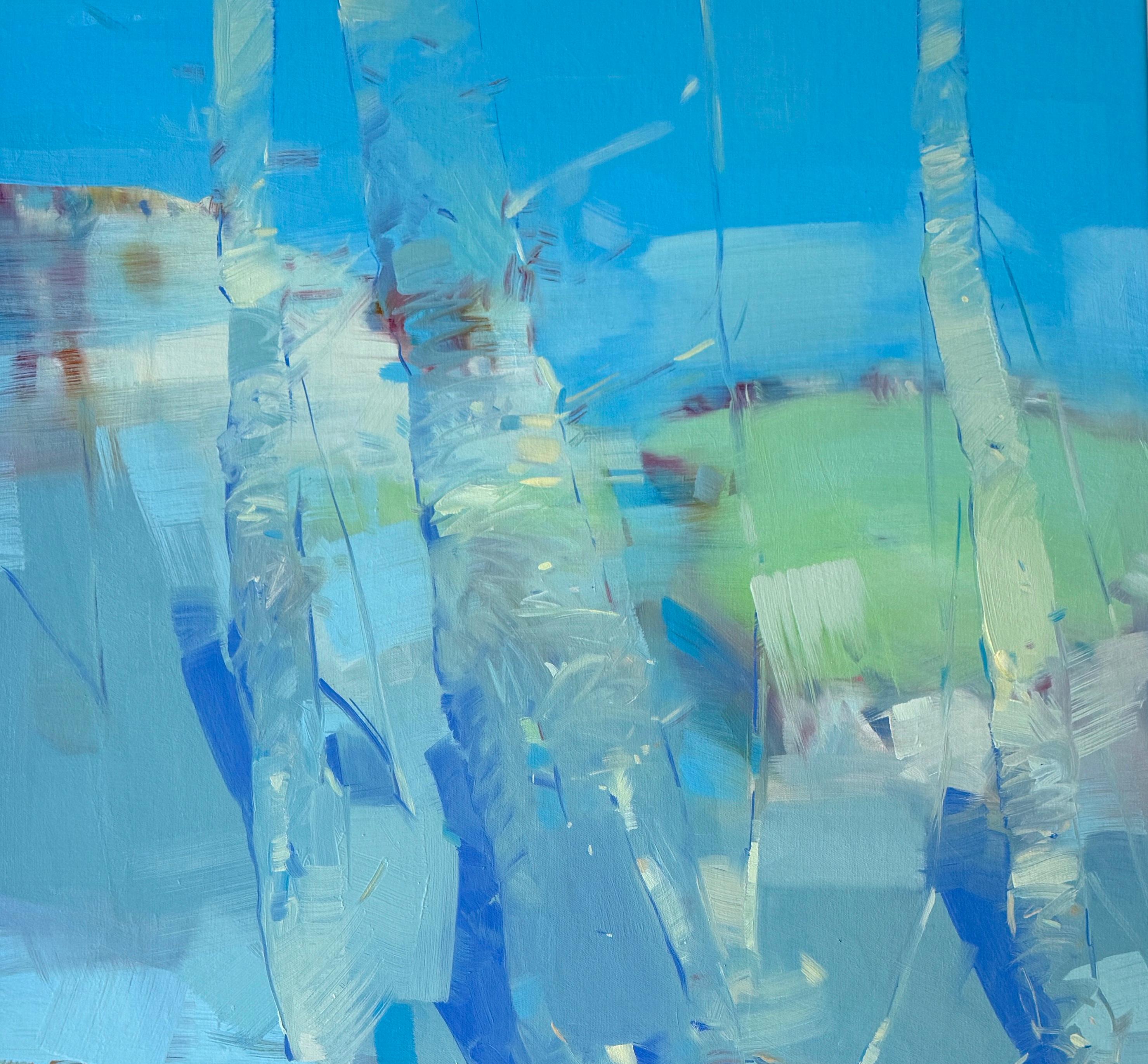 Blue Grove Landscape Impressionism, Original Oil Painting, Handmade ...