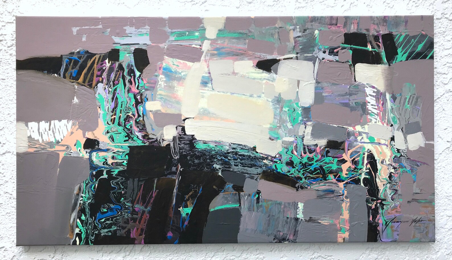 Neutral in Portland, Abstract Original Oil Painting, Handmade Artwork ...