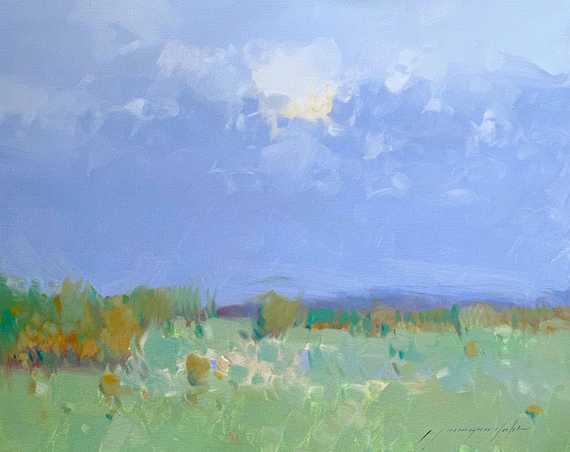 Summer Day Original Oil Painting Handmade Artwork One of a | Etsy