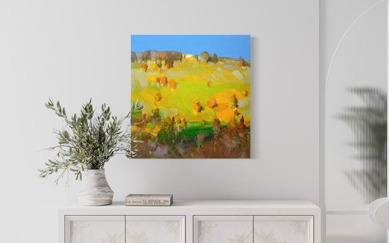 Golden Hour Landscape Impressionism Original Oil Painting, Handmade ...