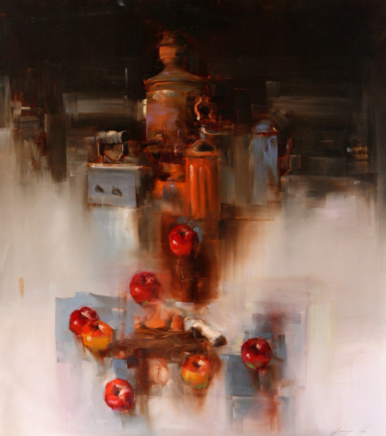 Kitchen Original Oil Painting Classic surrealism Handmade 40 X 35 in ...