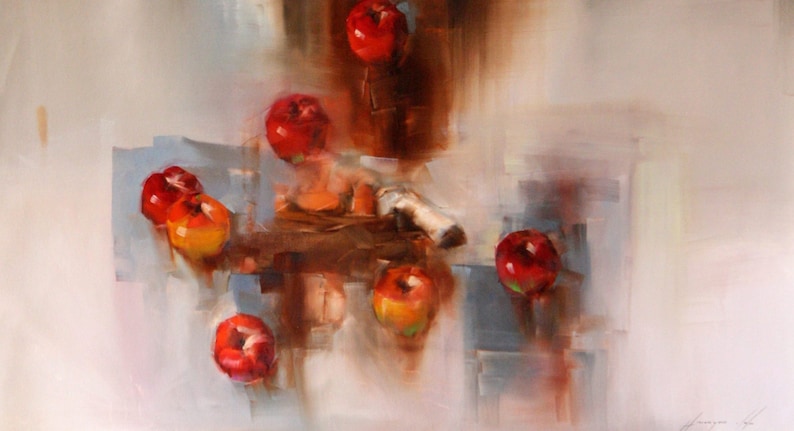 Kitchen Original Oil Painting Classic surrealism Handmade 40 X 35 in ...