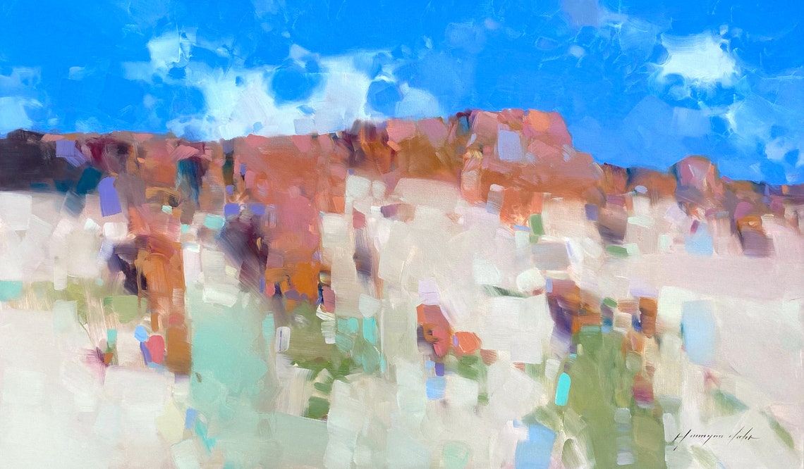 Red Rocks Landscape Original Oil Painting Handmade Artwork - Etsy