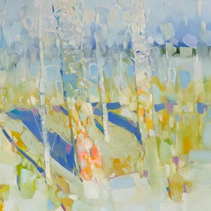 Spring Trees, Original Oil Painting, Handmade Artwork, Impressionism ...