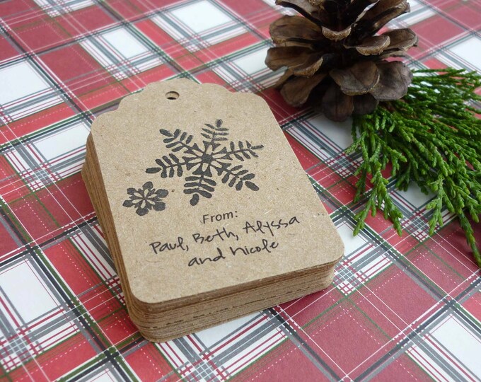 25 Personalized Gift Tags . Holiday Gift Tags . Christmas Gift - Etsy