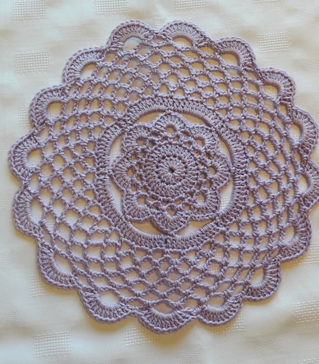 Rustic Flower Crochet Doily - Etsy