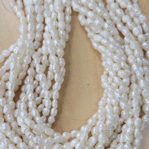 Freshwater Pearls Small Rice Pearls 3x4mm, Wrinkled Freshwater Pearls ...