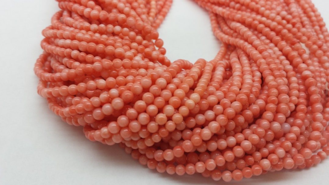Natl Pink Coral 4mm-4.5mm Approx 10grams - Etsy
