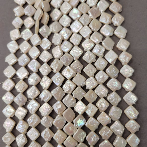 Flat Pearl Beads - Etsy