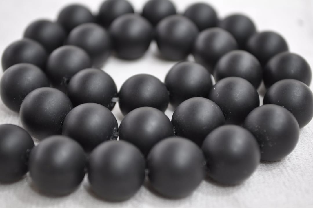 12mm Matte Onyx Beads - Etsy