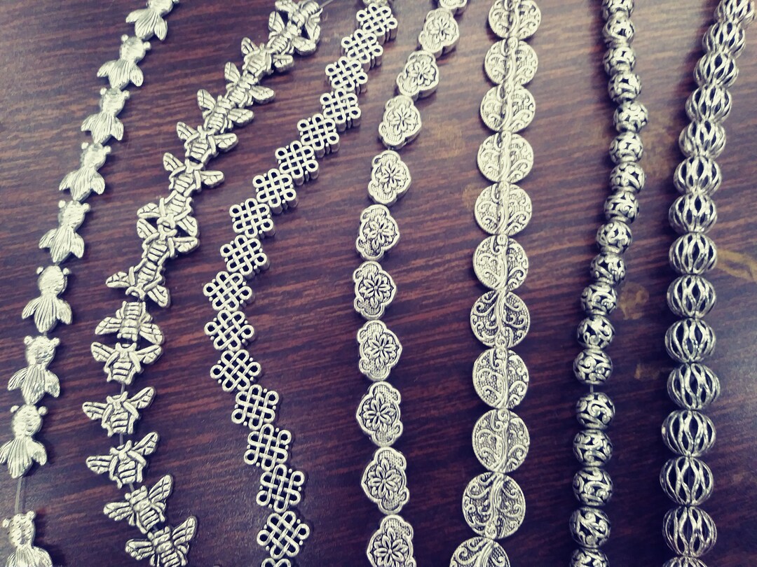 Silver Metal Spacers Assorted Shapes - Etsy