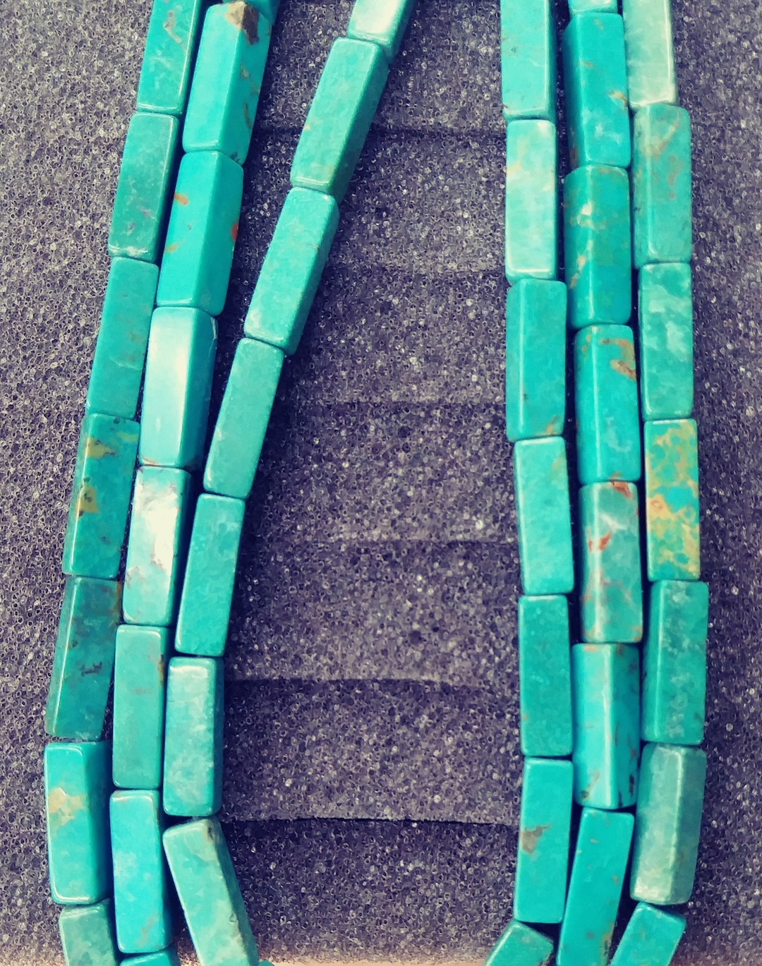 Stabilized Chinese Turquoise Rectangular Smooth 3.5x7.5mm, 13.9grams ...