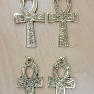 BRASS ANKH - 4 Variations, Large Brass Ankh, Brass Ankh Small Medium ...