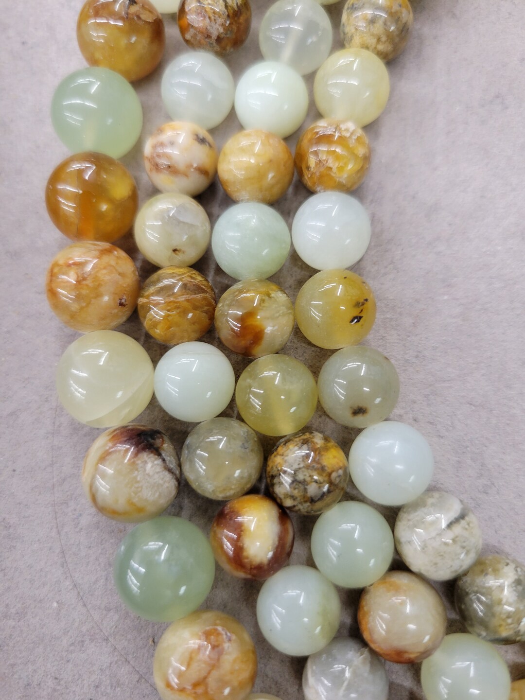 Serpentine Stone New Jade Round Beads - Etsy