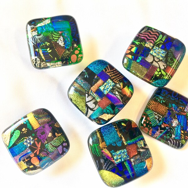 Dichroic Glass Knobs - Etsy