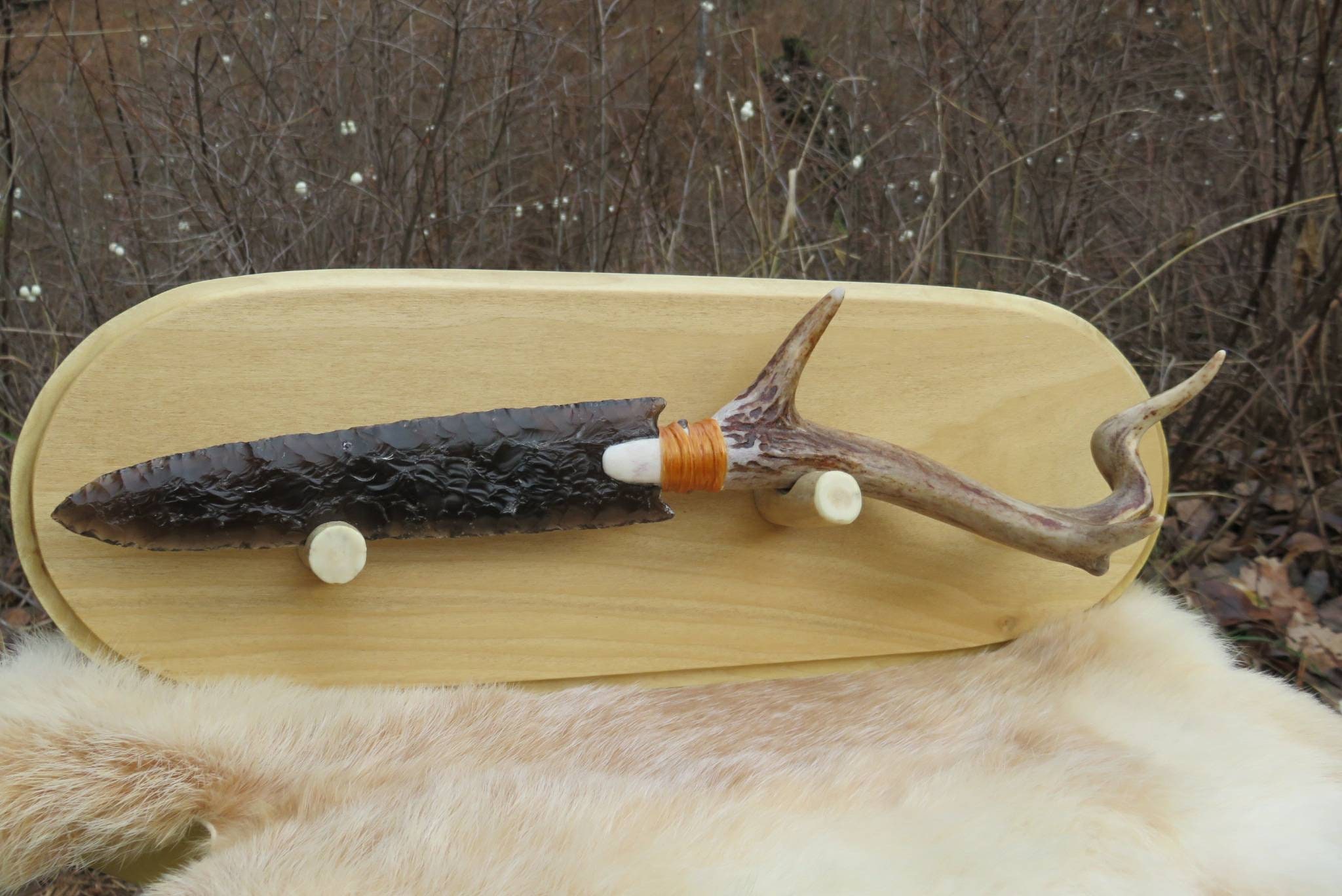 Primitive Knife With Unique Antler Handle - Etsy
