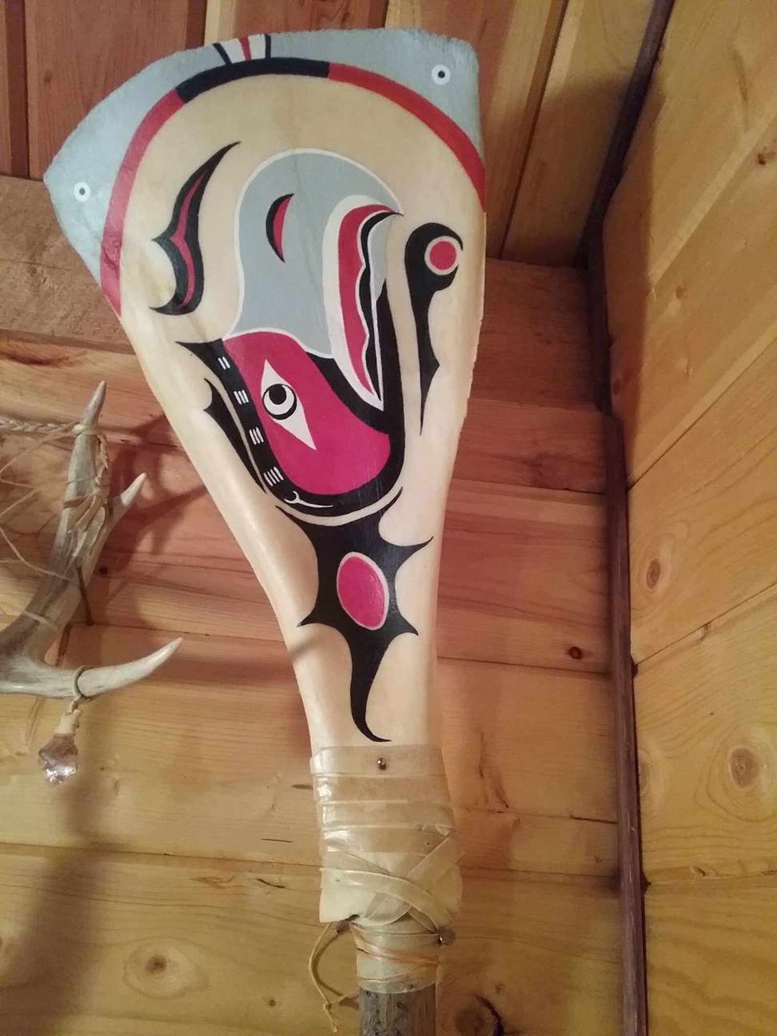 Bull elk painting on buffalo scapulabison scapula bone | Etsy