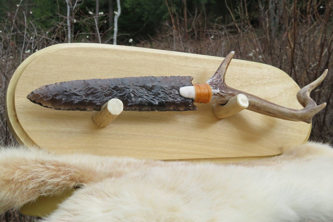 Primitive Knife With Unique Antler Handle - Etsy