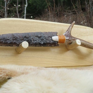 Primitive Knife With Unique Antler Handle - Etsy