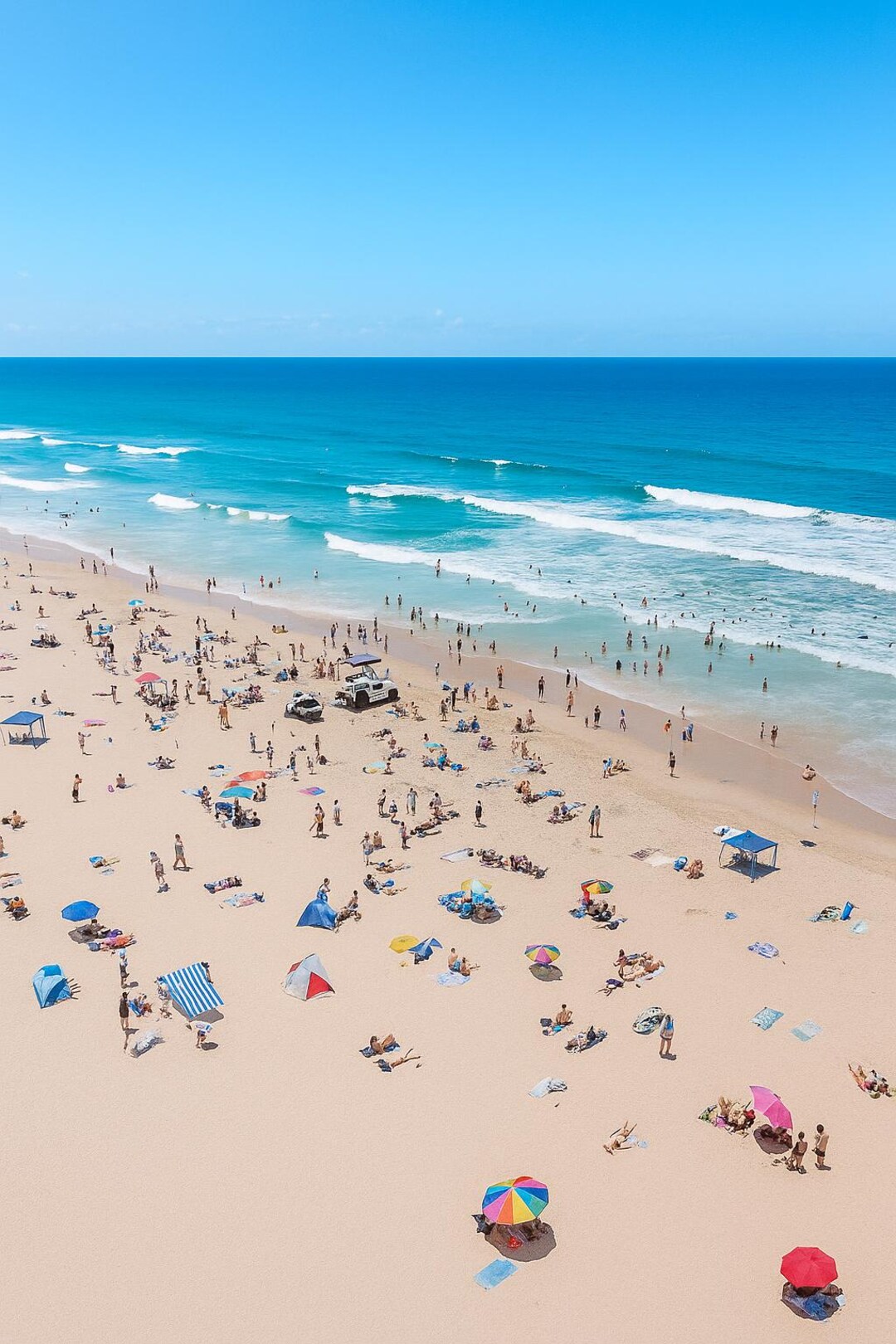 Crowded Beach Day Digital Print Set – Coastal Wall Art (4-pack) - Etsy