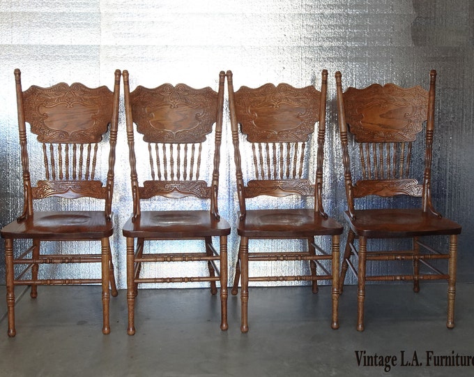 Vintage Antique Chair Cain Seat Oak Chair Pressback Chair - Etsy