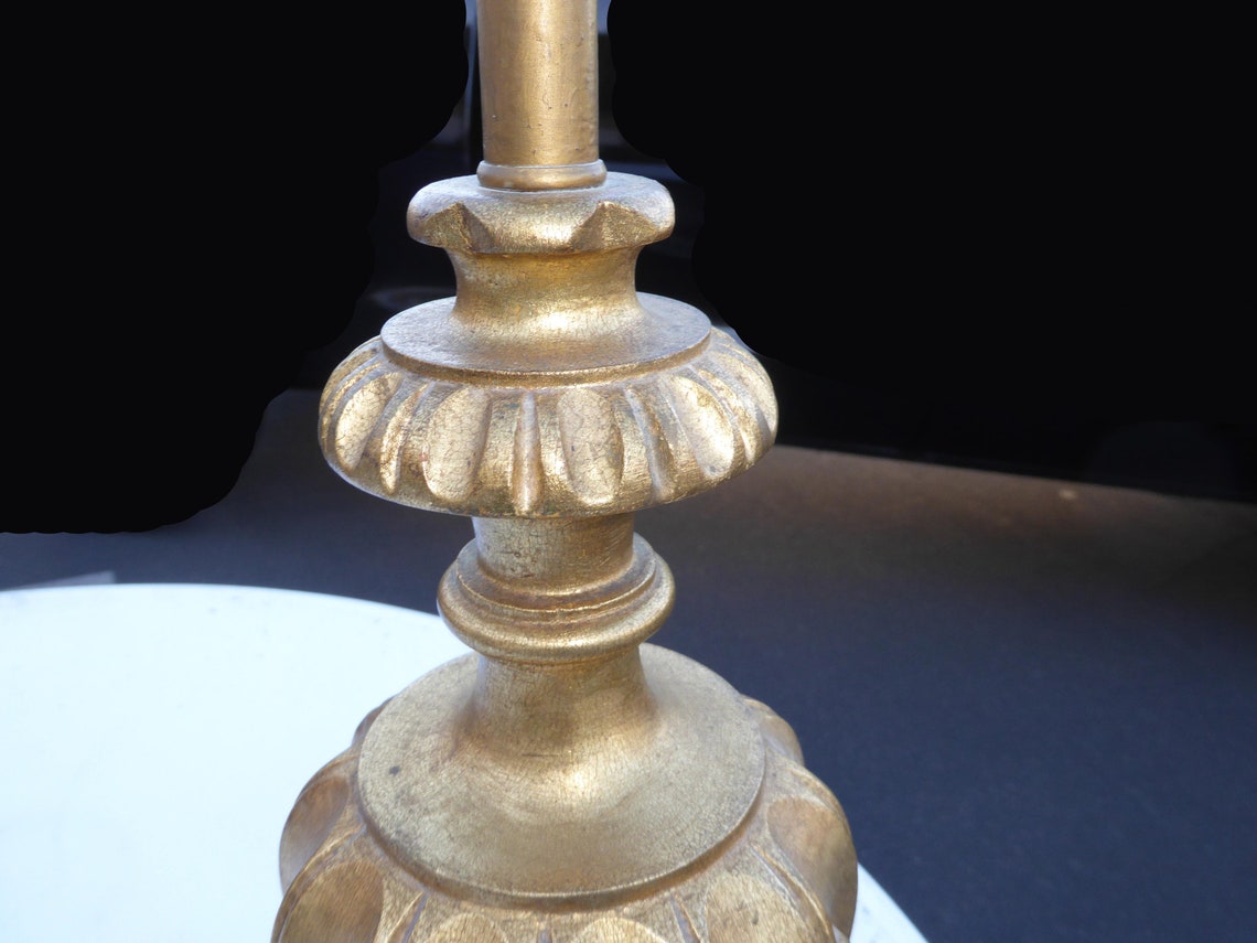 Vintage Italian French Rococo Style Gold & White Table Lamp - Etsy