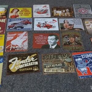 Mid Century Modern Metal Retro Wall Signs 19 Signs - Etsy