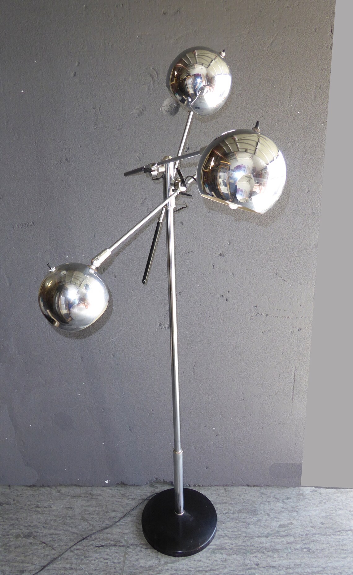 Vintage Chrome Three Arm Orbiter Floor Lamp - Etsy