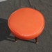 Vintage Mid Century Modern Orange Footstool Bench W Peg Legs Stool ...