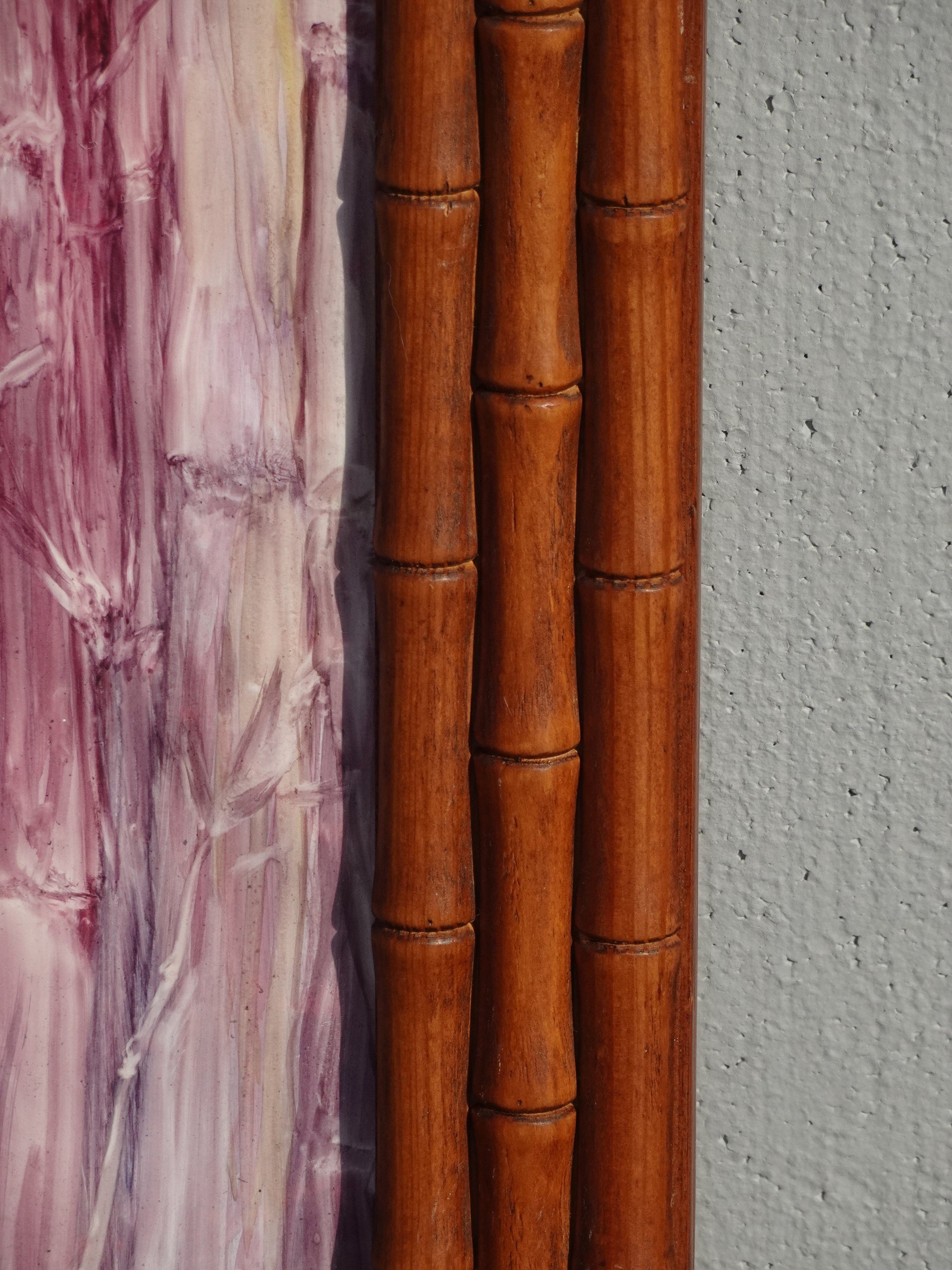 Vintage Bamboo Frame Abstract Watercolor Picture by Susan Wood - Etsy