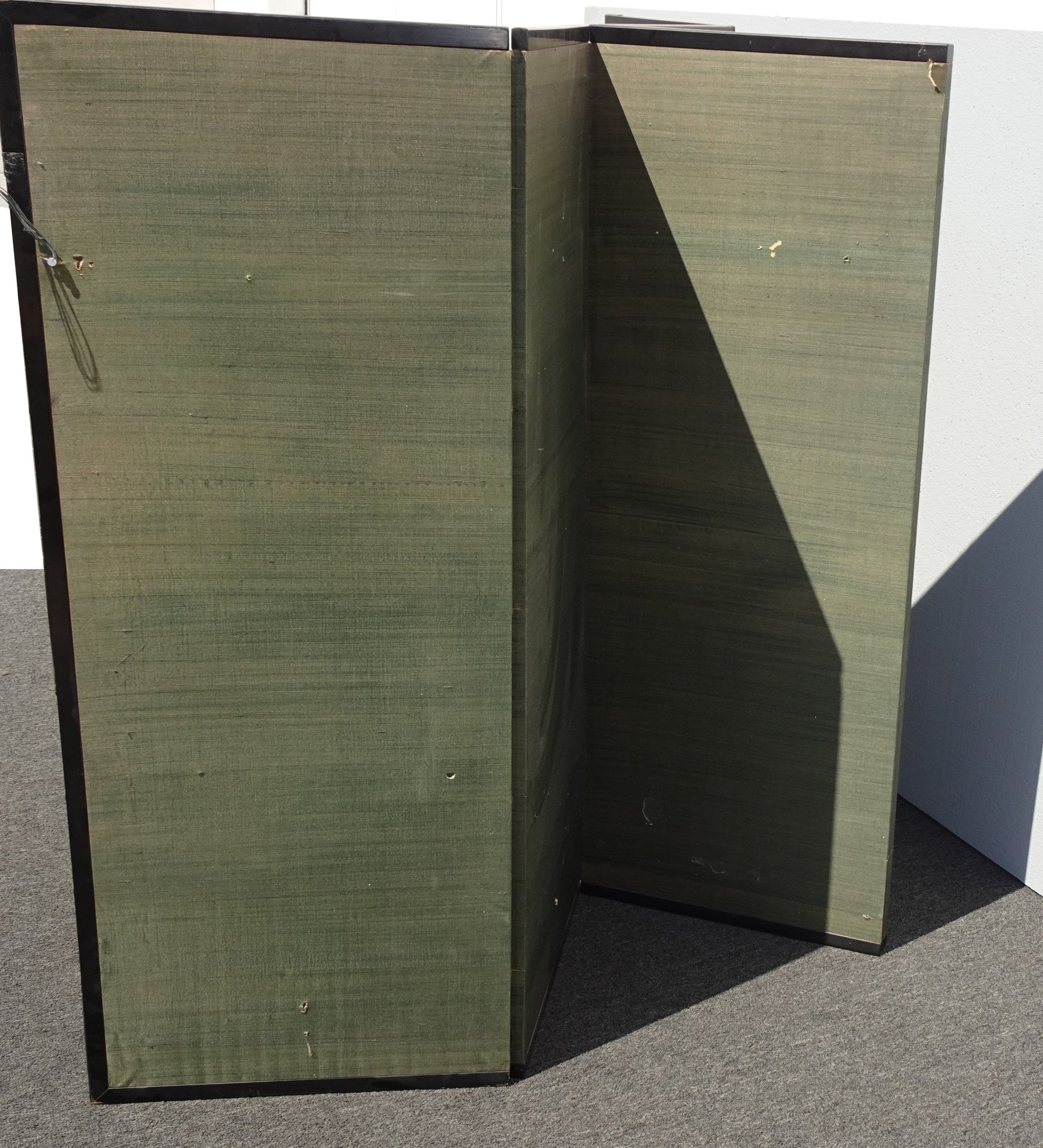 Vintage Oriental Asian Six Panel Screen Picture Mountain and River Scene