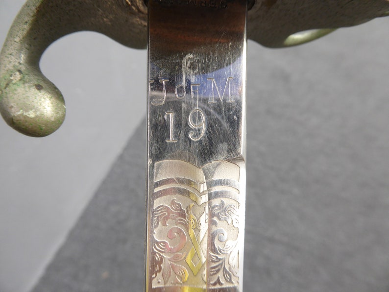 Vintage Engraved Sword With Cover - Etsy