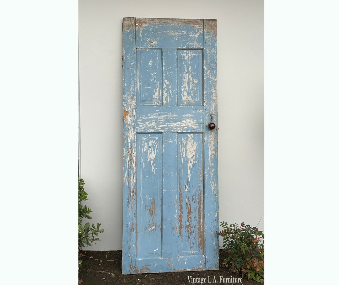 Vintage French Country Blue Door ~ Interior Rustic Distressed Farmhouse ...