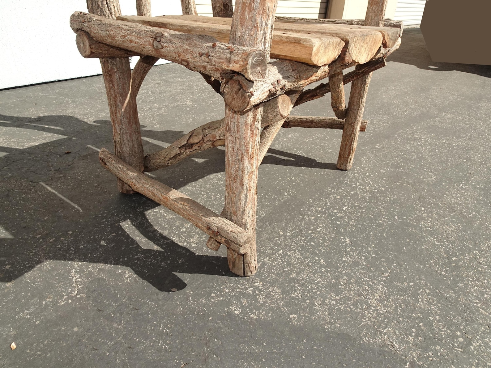 Large Primitive Rustic Tree Branch Throne Arm Chair ~ Raw Wood Limbs - Etsy
