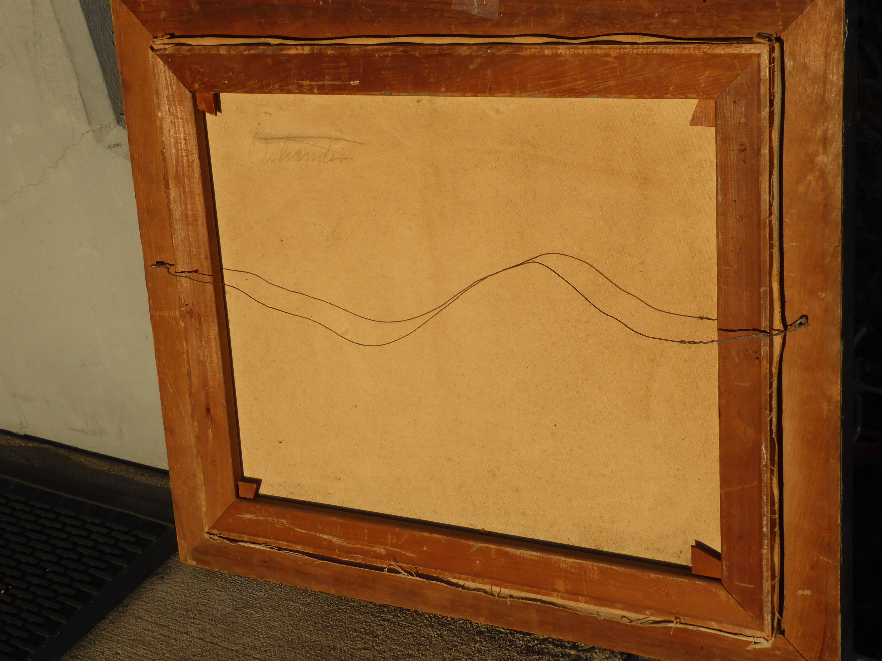 Antique Oil on Canvas Picture Painting of High Desert Scene by Jim ...