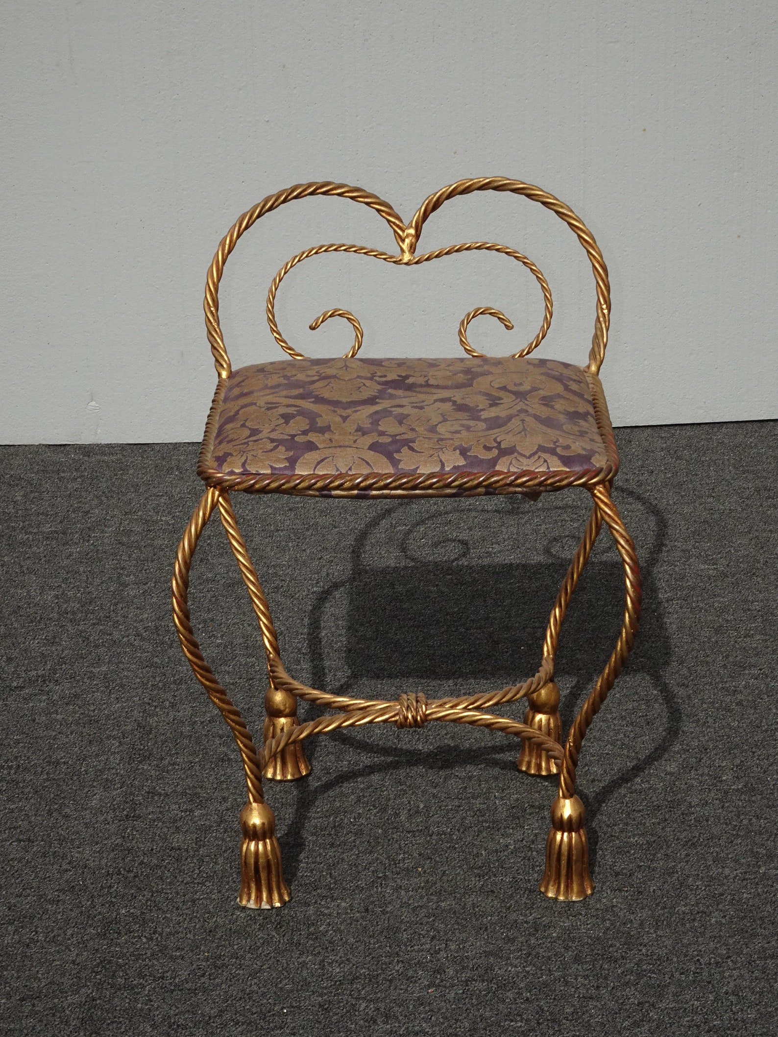 Vintage Italian Hollywood Regency Gold Gilt Iron Rope Tassel - Etsy