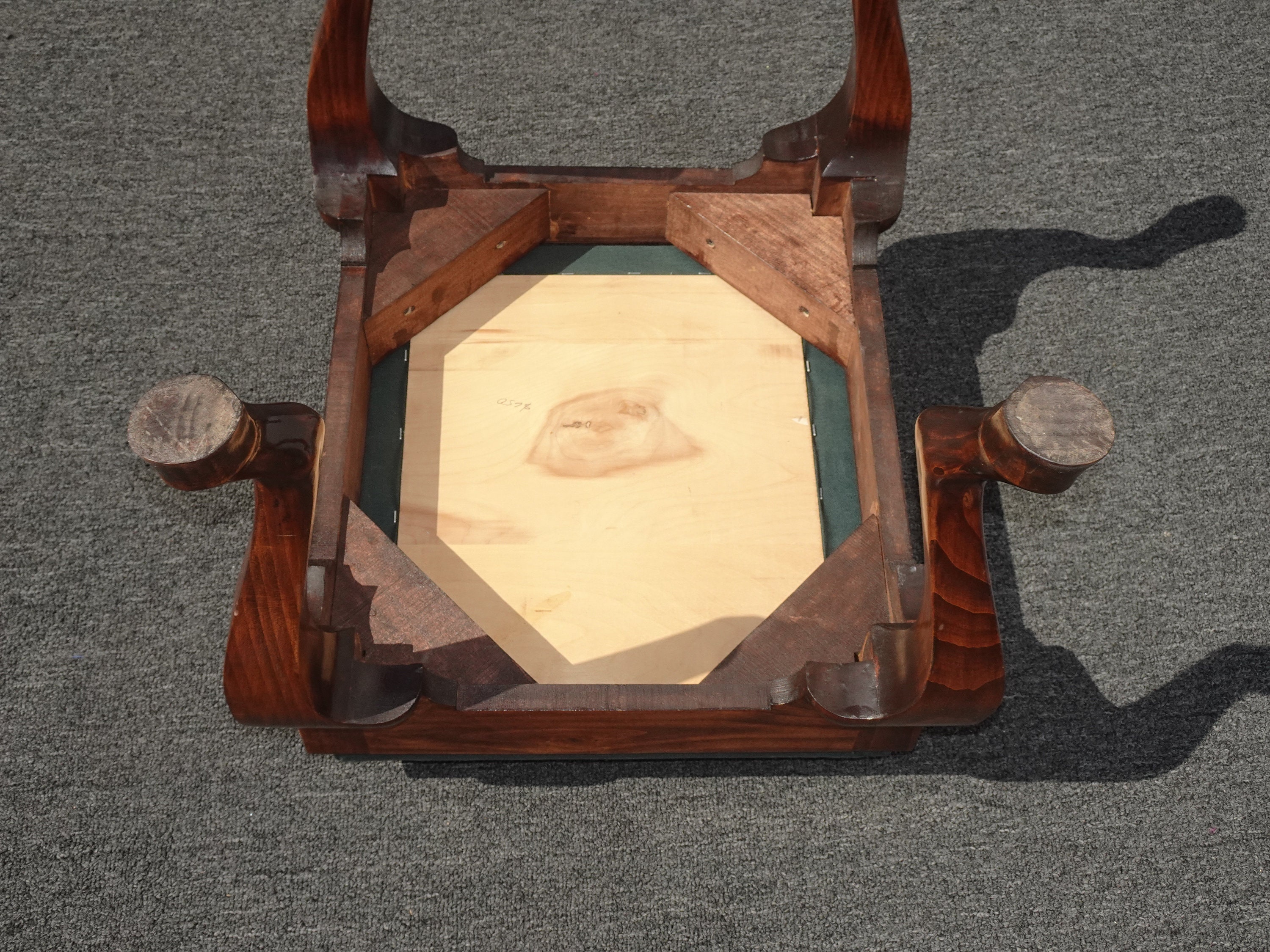 Vintage Hand Painted Fox Ottoman French Country Green Hoof Feet ...