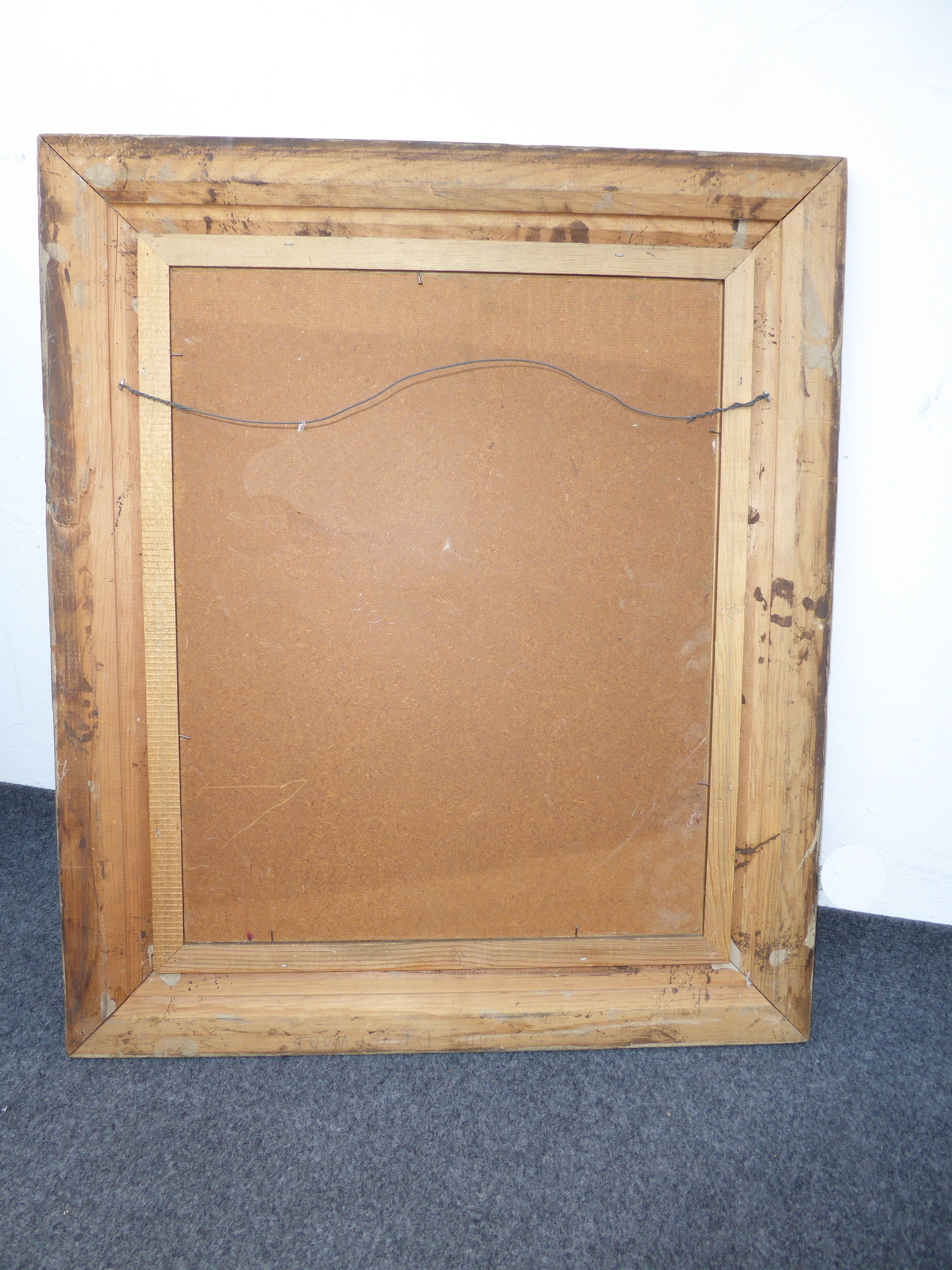 Vintage Western Oil Painting of Cow Skull Signed by Roy Hampton