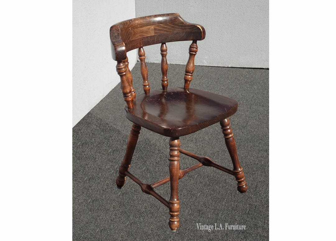 Antique French Country Brown Side Chiar ~ Office Chair - Etsy