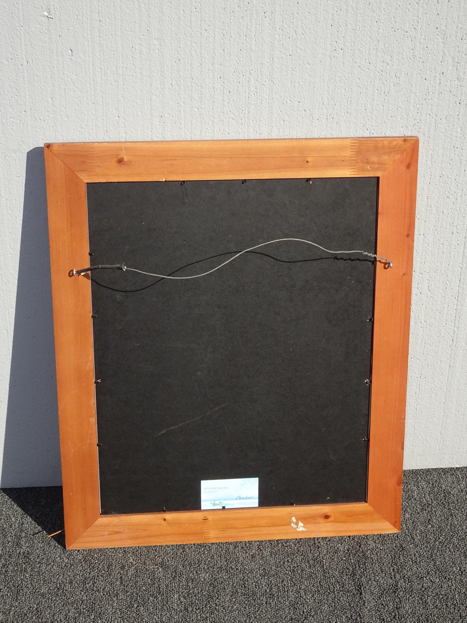 Vintage Bamboo Frame Abstract Watercolor Picture by Susan Wood - Etsy