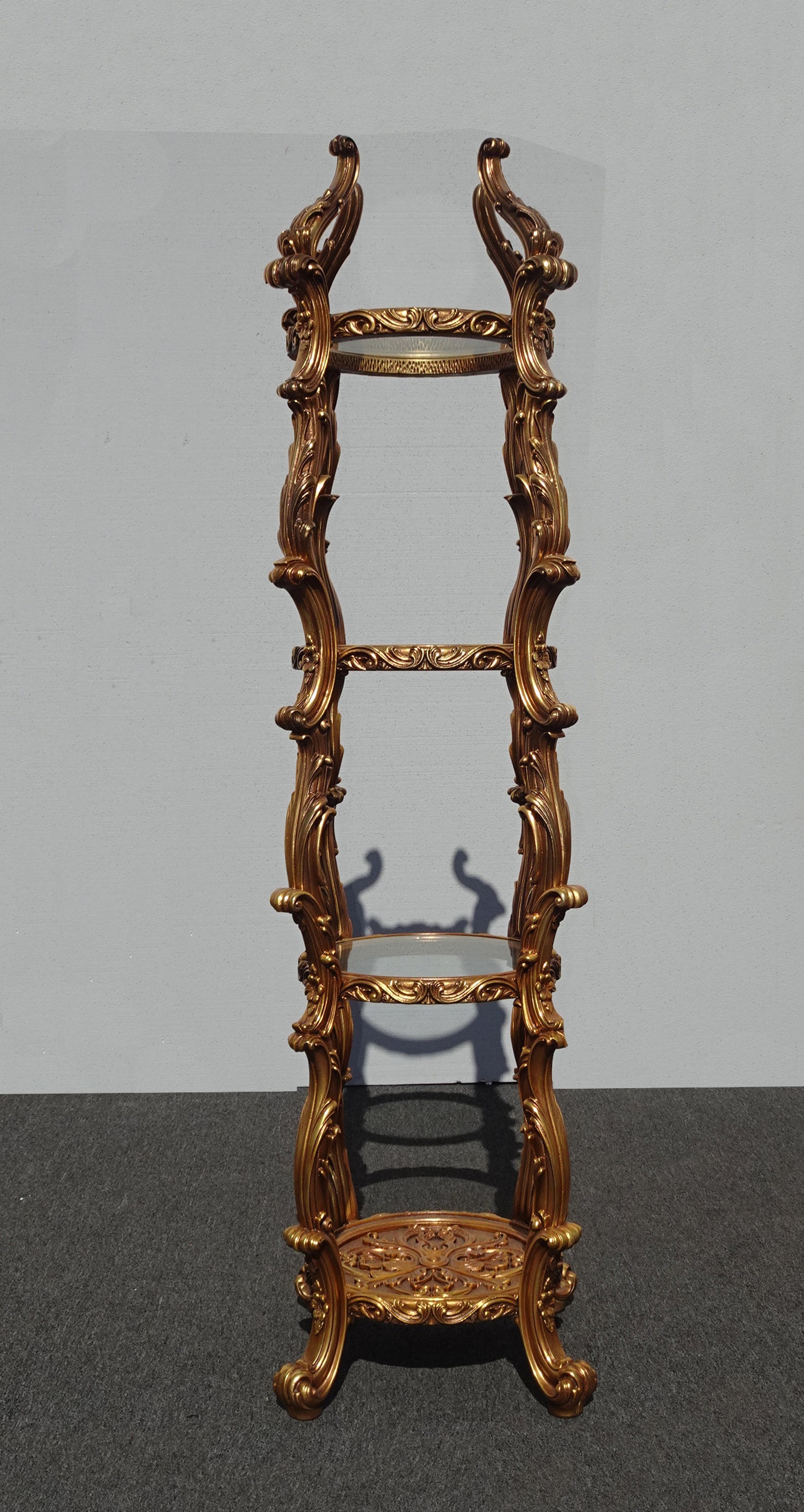 Vintage Gold Rococo Etagere Stand French Provincial Italian Style ...