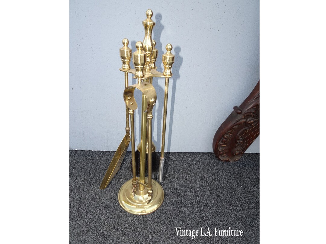 FP 13 Vintage French Country Gold Fireplace Tools W Four Tools - Etsy
