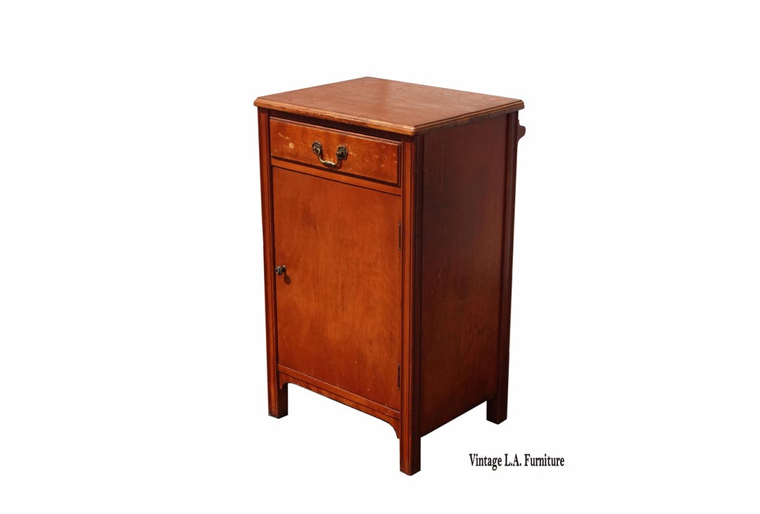 Antique Stickley Bros. Small Display Smokers Cabinet W Towel Rack One ...