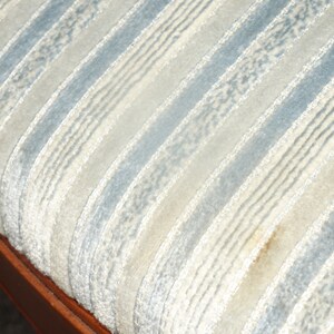 Vintage French Country Blued Stripped Bench Stool - Etsy