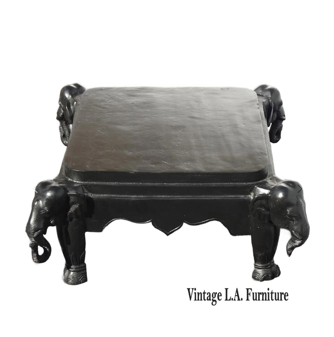 Vintage Black Elephant Coffee Table , Side Table or Bench 2of2 - Etsy