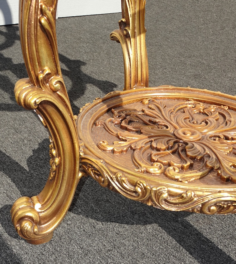 Vintage Gold Rococo Etagere Stand French Provincial Italian Style ...