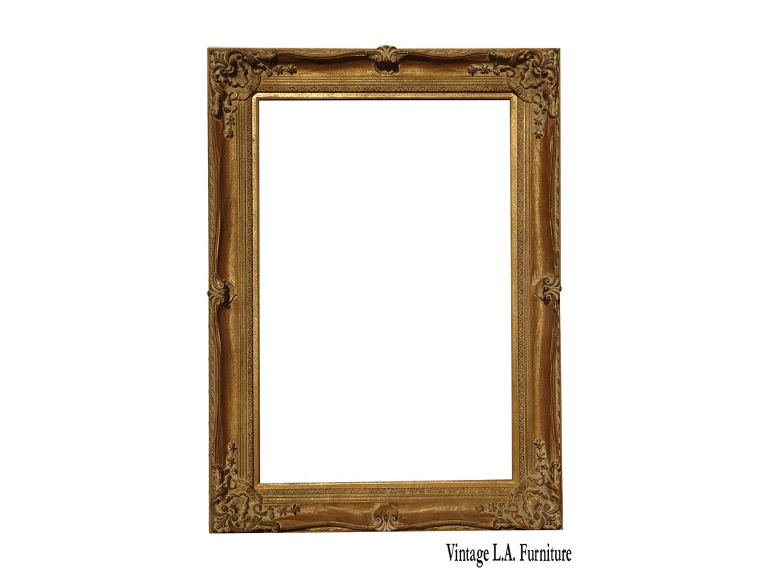 44"high X 33"w Vintage French Gold Picture Frame - Etsy