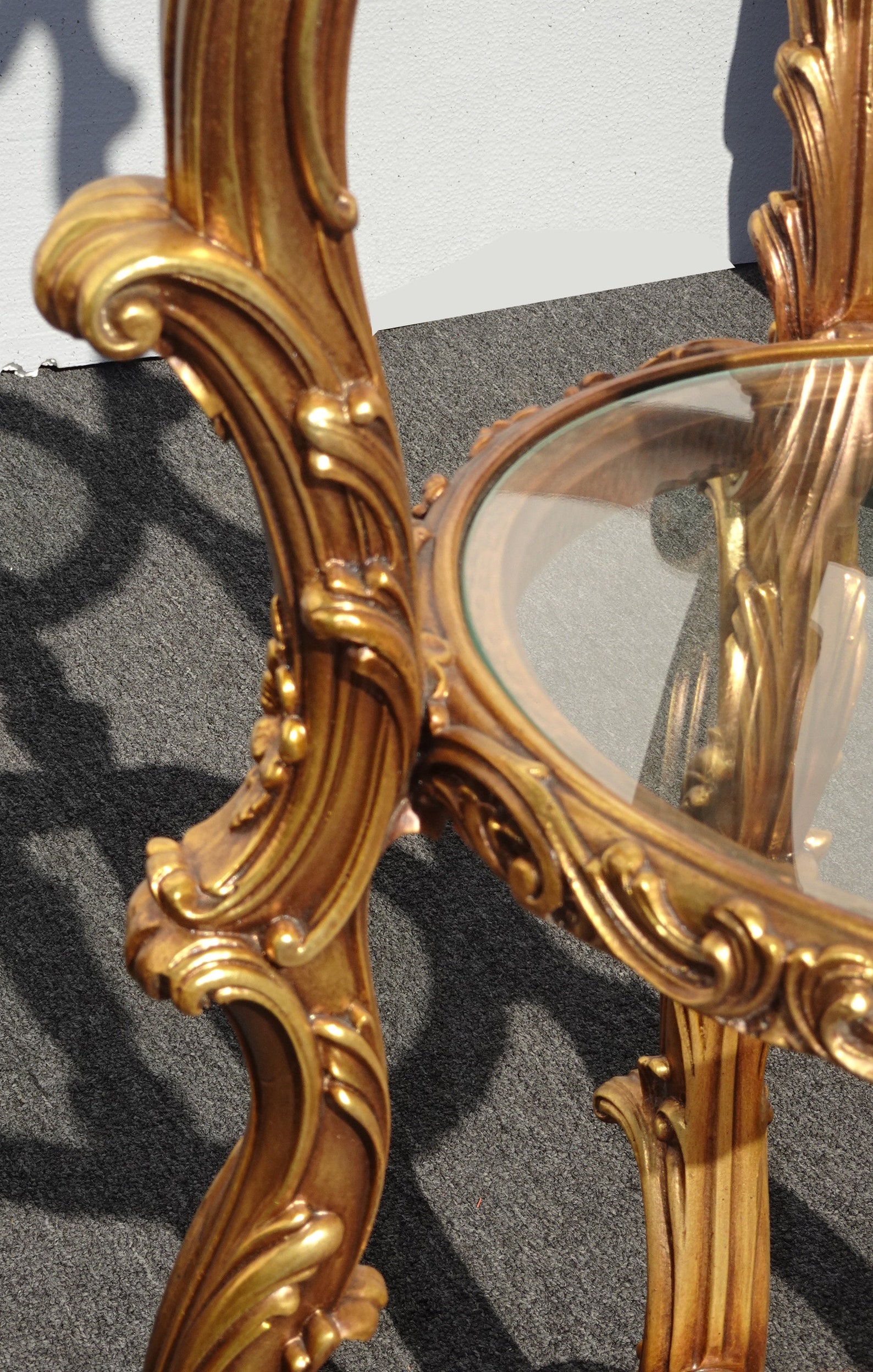 Vintage Gold Rococo Etagere Stand French Provincial Italian Style ...