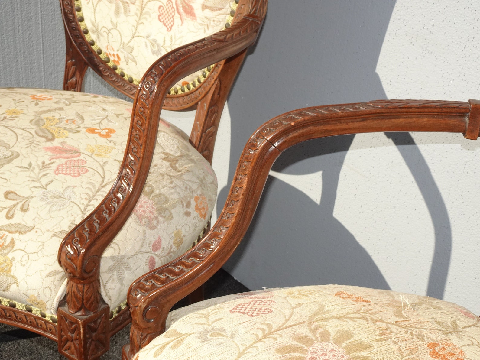 Pair of Vintage Highly Carved French Country Accent Chairs - Etsy
