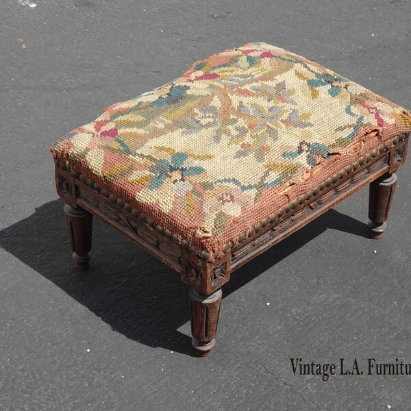 Antique Footstool - Etsy